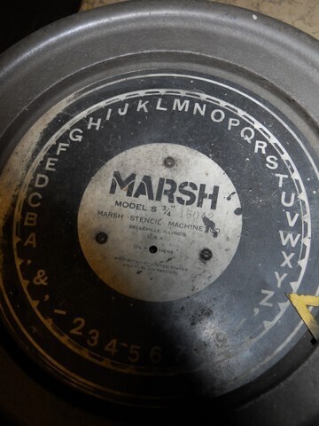 Marsh Model S 3/4 Stencil Machine